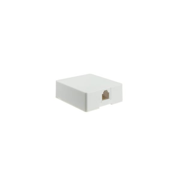 Cable Wholesale Phone Surface Mount Jack, White, RJ11 / RJ12, Data ...