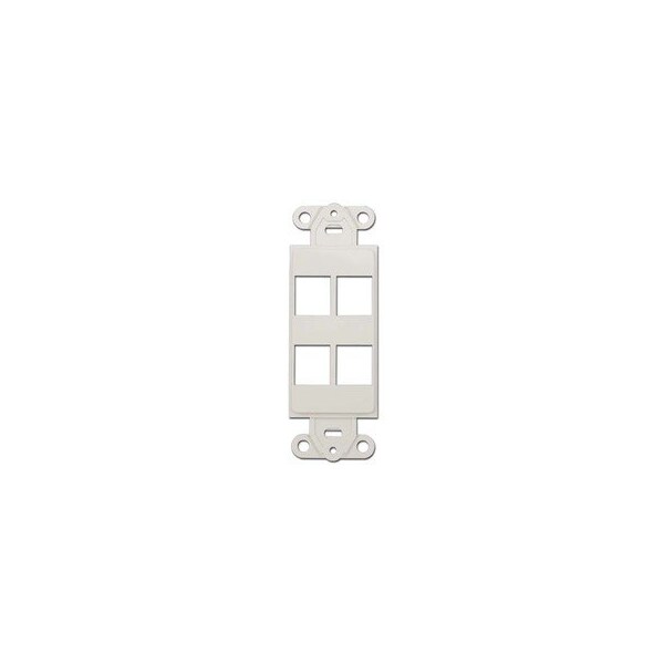 Cable Wholesale Decora Wall Plate Insert, White, 4 Keystone Jack 302-4D ...