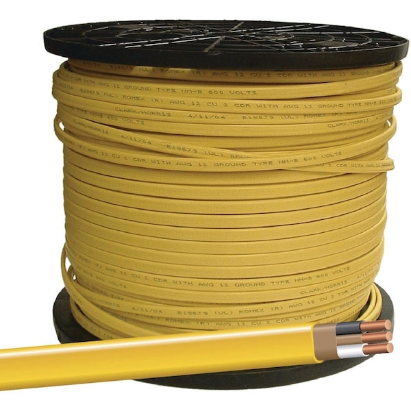 Romex NM-B Non-Metallic Building Cable, Yellow, Solid, 1000 ft 28828201 ...