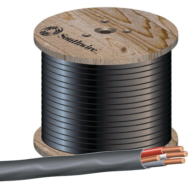 Romex Non-Metallic Building Cable, NM-B, Black, Stranded, 500 ft ...
