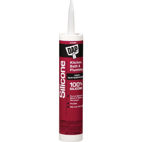 Dap 9.8 oz, Tube, Clear, Silicone Base 08648 | Zoro