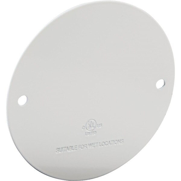 Bell Electrical Box Cover, Round, Steel, Blank/Flat Cover 5374-1 | Zoro