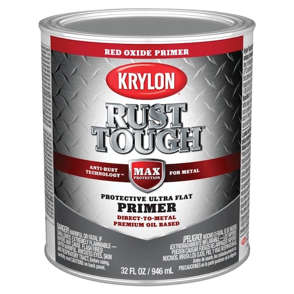 Krylon Rust Tough Primer, Red Oxide, 1 Qt. K09721008 | Zoro