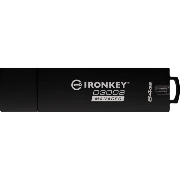 Kingston 64Gb D300Sm Aes 256 Xts Encrypted Usb Drive IKD300SM/64GB | Zoro
