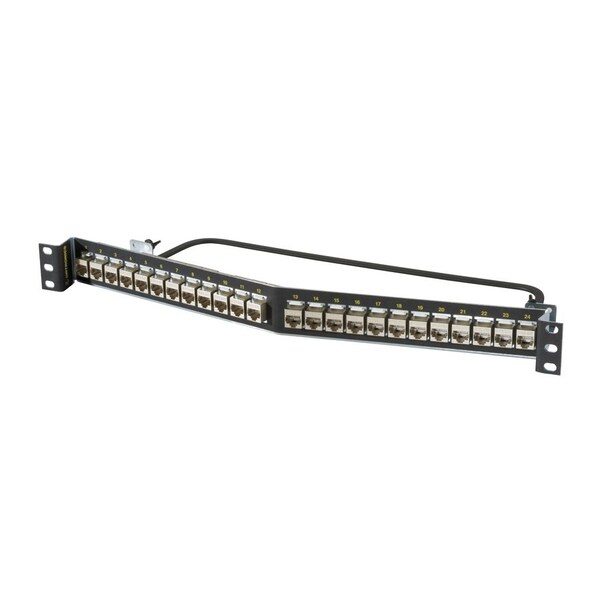 Legrand Ortronics 24 Port Shielded Cat6A Panel - Angled PHATKS6A24 | Zoro