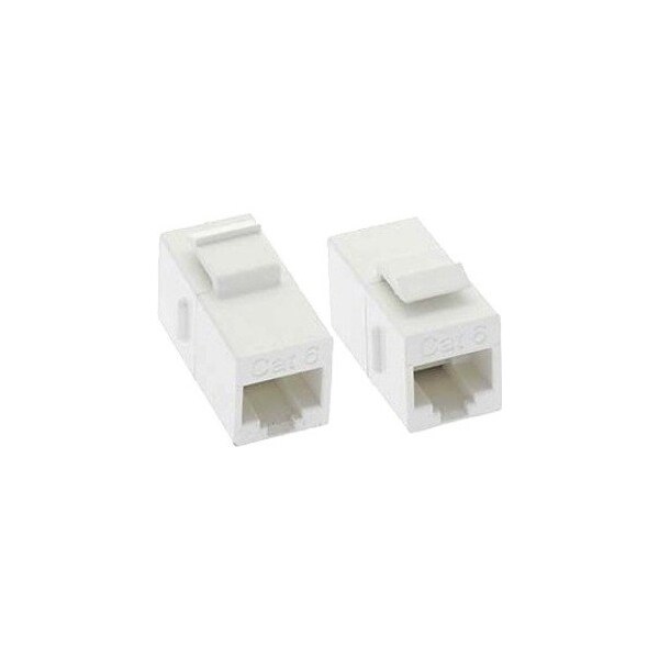 Unirise Usa Cat5E Rj45 Keystone In-Line Coupler, Wht C5E-CPLR-WHT | Zoro