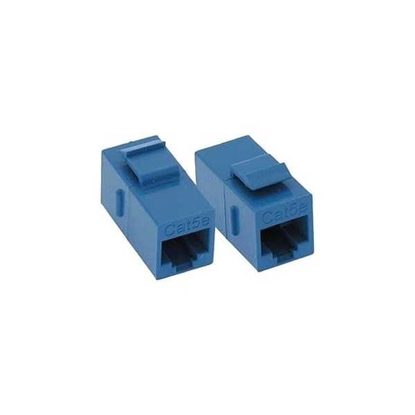 Unc Group Cat5E Rj45 Keystone In-Line Coupler, Blu C5E-CPLR-BLU | Zoro