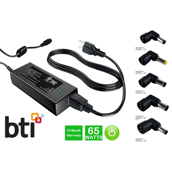 Battery Technology 65W Universal Ac Adapter For Various Acer, Asus ...