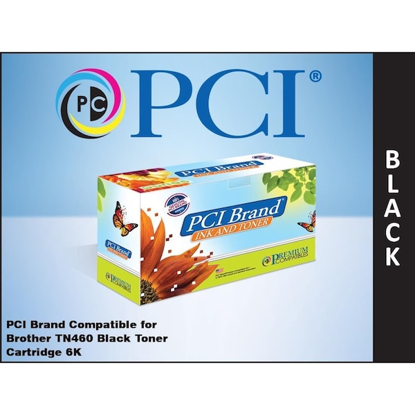 Pci Brother Tn-460 Tn460 Black Toner Cartridge 6000 Page High Yield ...