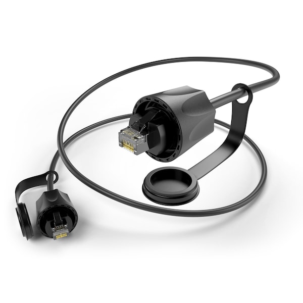 Unirise Usa 6 Feet Industrial Cat6 Outdoor Patch Cable w/ Dust Cap ...