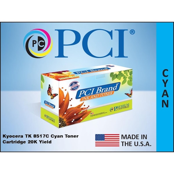Pci Kyocera Tk-8517C Cyan Toner Ctg 20K TK-8517C-PCI | Zoro
