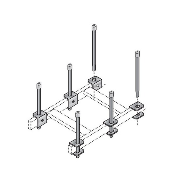 Black Box Ladder Rack Cable Retaining Post, Gray RM669-R2 | Zoro