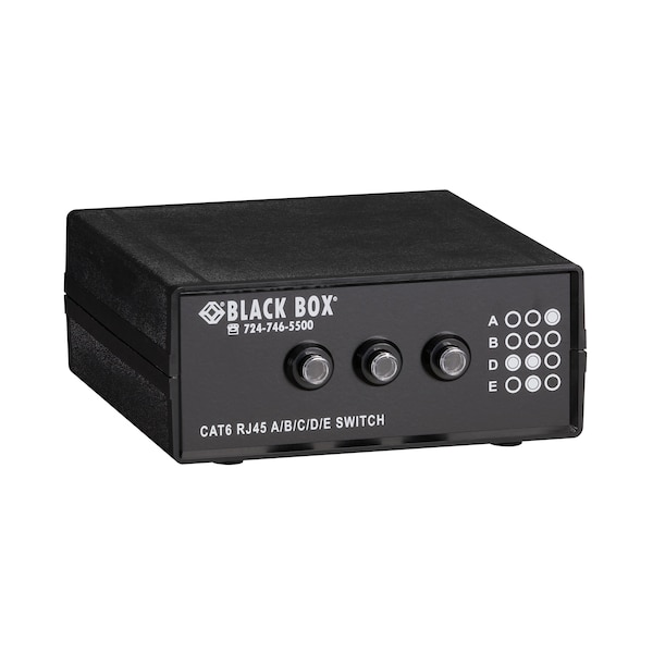 Black Box BLACK BOX Manual Desktop Switch - 4 - To - 1 CAT6 10 - Gbe ...