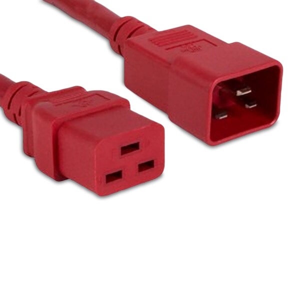 Enet C19 To C20 6Ft Red Power Cord C19C20-RD-6F-ENC | Zoro