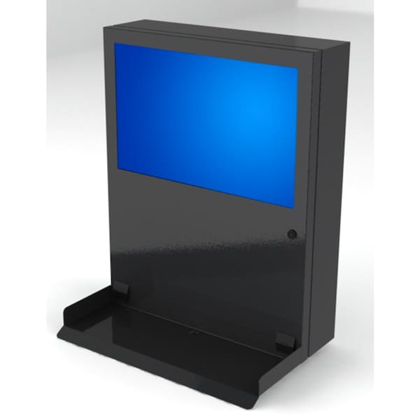 Pc Enclosures Computer & Monitor Enclosure - Black Powder Coated Stee ...