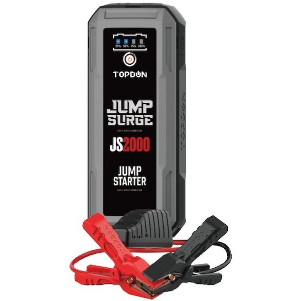 Topdon 2000 Peak Amp Battery Jumpstarter, Power Bank, and LED ...