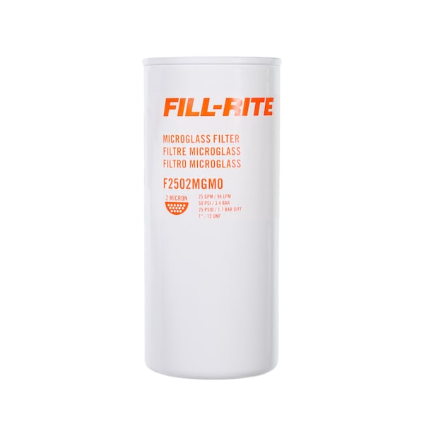 Fill-Rite 2 Micron Particulate Filter, 1in - 12 UNF, 25 GPM F2502MGM0 ...