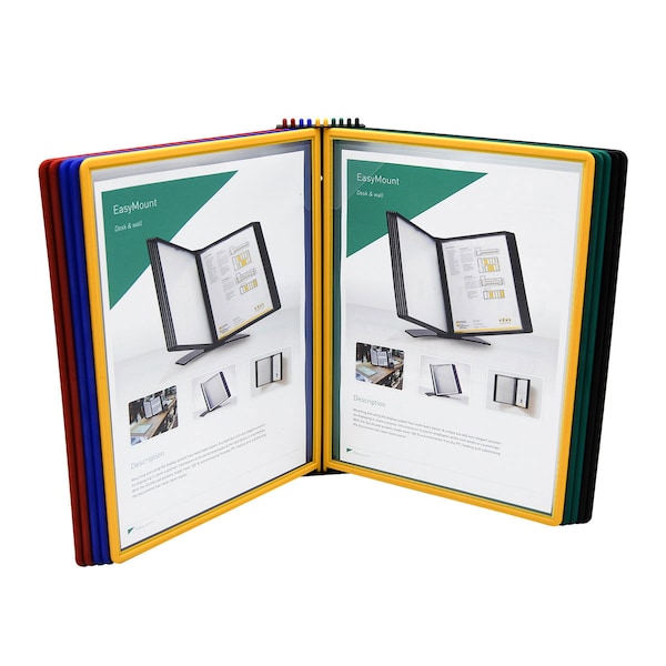 Tarifold Easy Load Wall Display Unit, 10 Assorted Color Pockets EZW791 ...