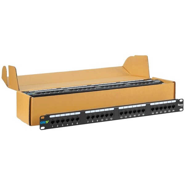 Icc PATCH PANEL, CAT 6, FEED-THRU 24-P, 1RMS ICMPP24CP6 | Zoro