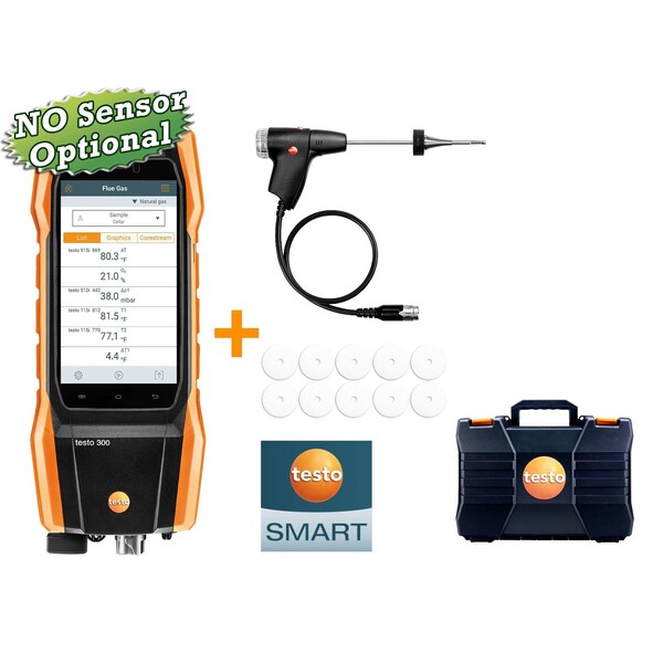 Testo Testo 300 LL, Commercial Combustion Analyzer kit 0564 3004 92 | Zoro