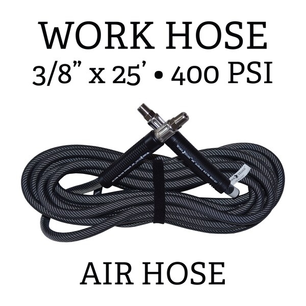 Work Hose 3/8" x 25ft Air Hose, 400 psi WP 02173825 | Zoro