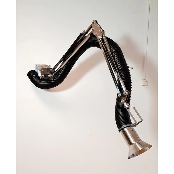 Lev-Co 8' 2" ATEX extractor arm c/w 6.3"diameter hose, 150 degrees ...