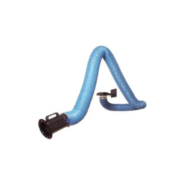 Lev-Co 17' extractor arm c/w 6.3"diameter hose, flanged capture hood ...