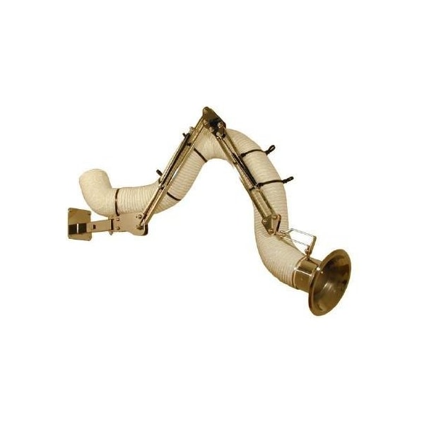 Lev-Co 5' PHARMA extractor arm c/w 6.3"diameter hose, flanged capture ...