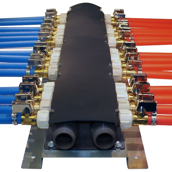 Apollo 28-Port PEX Manifold with 1/2 in. Brass Ball Valves 6907928CP | Zoro