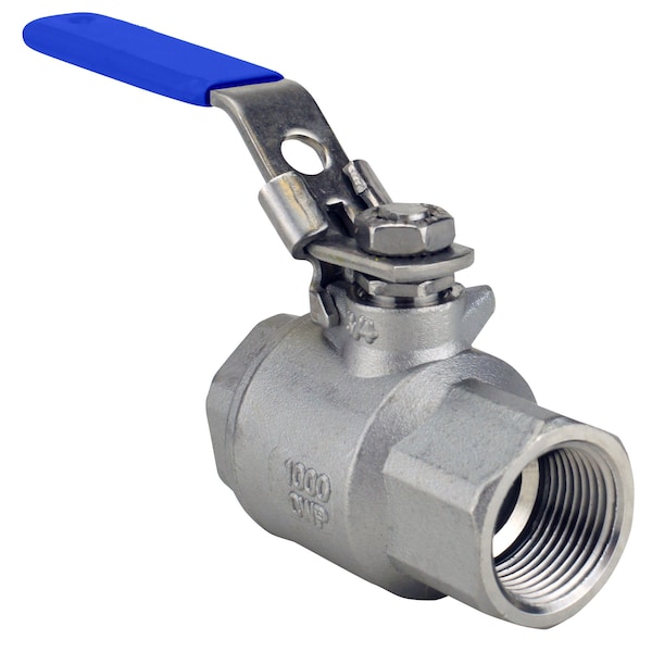 Apollo 3/4 in. Stainless Steel FNPT x FNPT Full-Port Ball Valve with ...