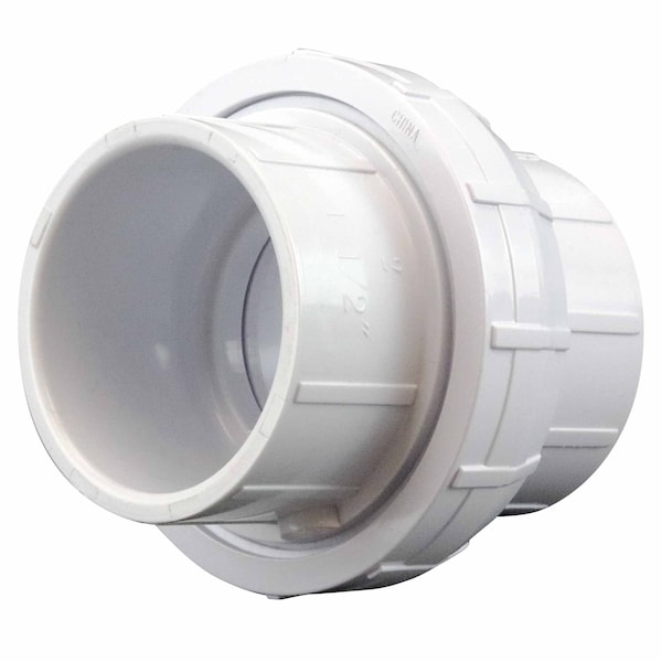 Apollo 1-1/2 in. x 1-1/2 in. PVC Slip Joint x Slip Joint Union PVCU112 ...