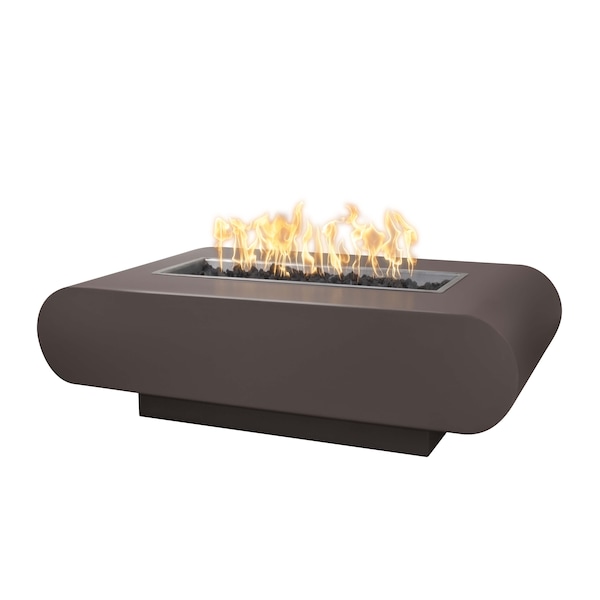 The Outdoor Plus 96 Rectangular La Jolla Fire Pit, Powder Coated Metal ...