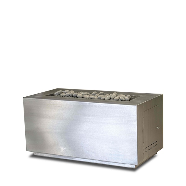 The Outdoor Plus 72 Rectangular Pismo Fire Pit - Stainless Steel ...