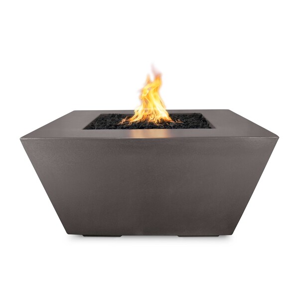The Outdoor Plus 50 Square Redan Fire Pit - GFRC Concrete - Chestnut ...