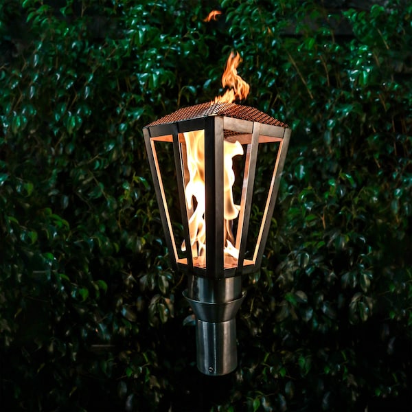 The Outdoor Plus Lantern Original TOP Torch & Post Complete - Stainless ...