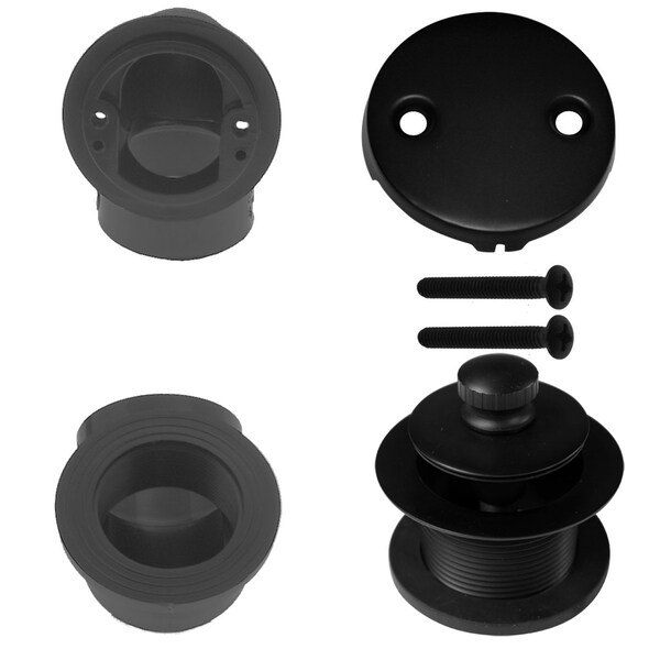 Westbrass ABS 1-1/2" Plumber's Pack Pull & Drain Bathtub Drain with Two ...