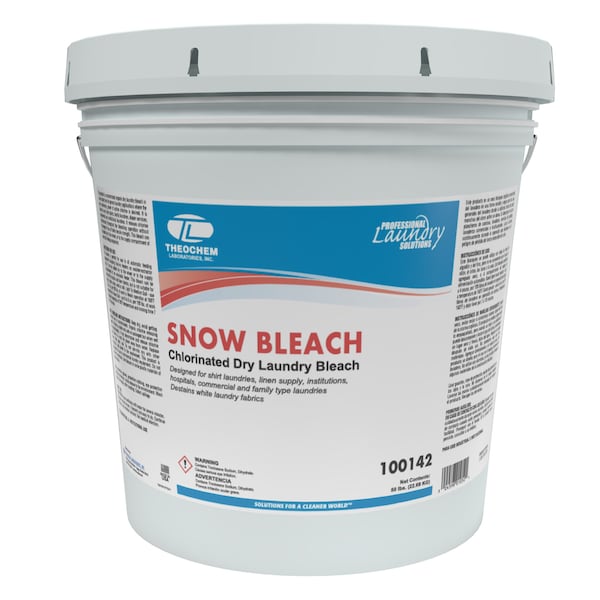 Theochem Laundry Bleach, 50 lb Pail, Powder, Chlorine-like, White ...