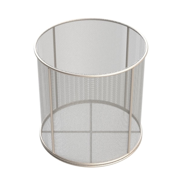 Anysizebasket Round Wire Mesh Basket: 9Dia. x 9H, 304 SS, 3/16 Rod ...