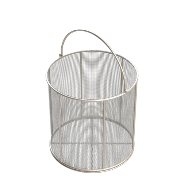 Anysizebasket Round Wire Mesh Basket: 12Dia. x 12H, 304 SS, 1/4 Rod ...