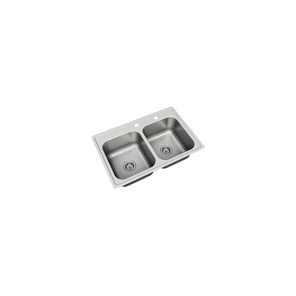 Moen Kenadi 33in x 22in Stainless Steel 18 Gauge Single Bowl Dual Mount ...