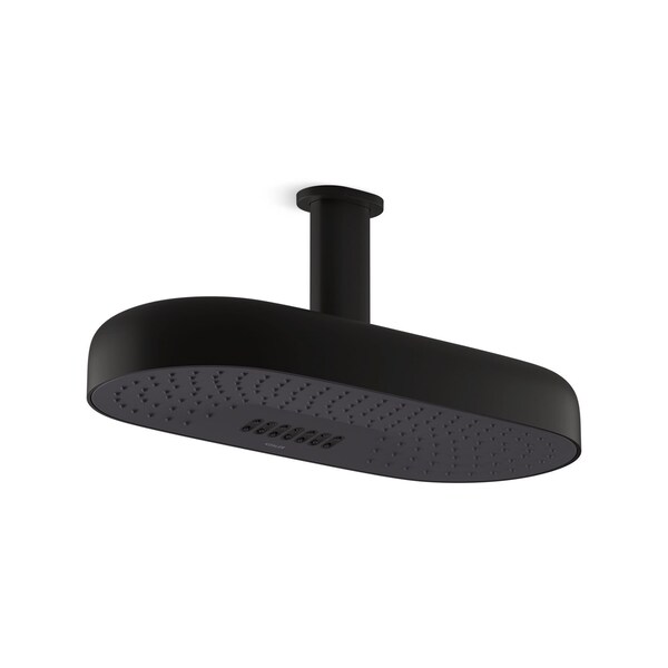 Kohler Statement 2F 356Mm/14 Dpmsg Rainhead Matte Black 26297-BL | Zoro