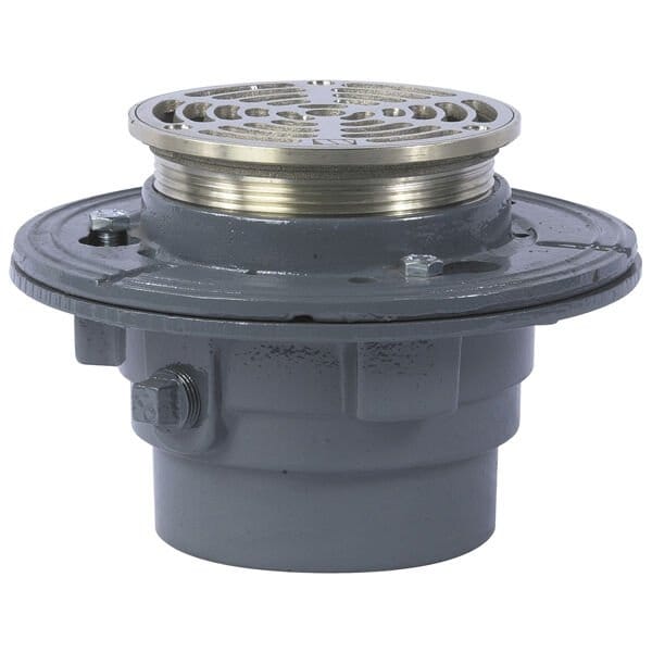 Watts Floor Drain Cast Iron 3 Inch No Hub 5 Inch Strainer Clamping ...