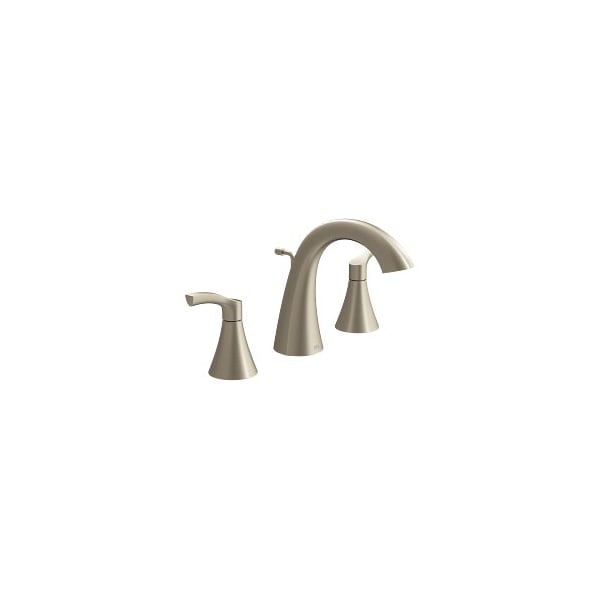 Moen Ash Two-Handle High Arc Bathroom Faucet in Brushed Nickel 58912BN ...