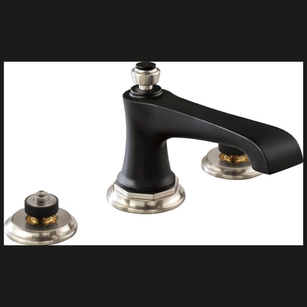 Brizo Rook Widespread Lavatory Faucet - Less Handles 65360LF-NKBLLHP ...