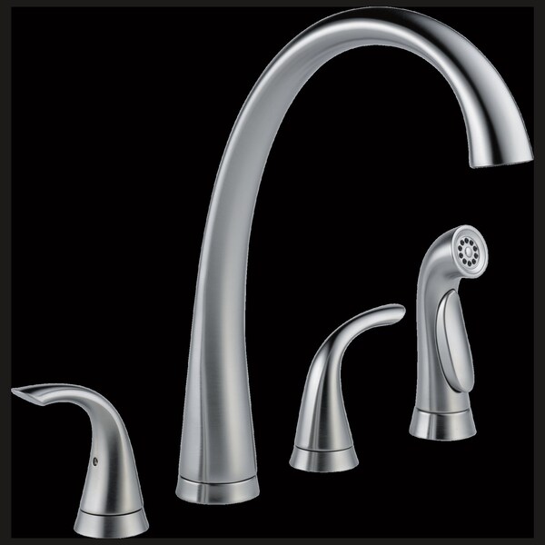 Delta Two Handle Widespread Kitchen Faucet wit 2480-AR-DST | Zoro