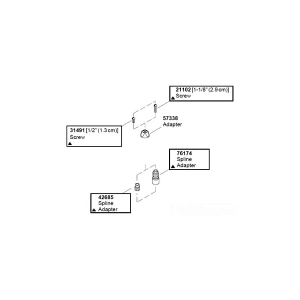 Kohler Spline Adapter/Screw Kit 79635 | Zoro