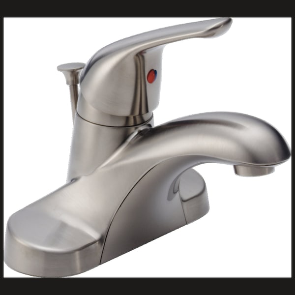 Delta Foundations Single Handle Centerset Bathroom Faucet B510LF-SS | Zoro