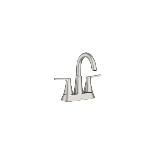 Moen Mikah Two-Handle High Arc Bathroom Faucet in Spot Resist Brushed ...