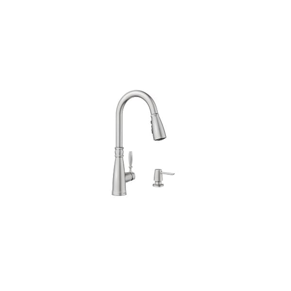 Moen Boman One-Handle High Arc Pulldown Kitchen Faucet in Spot Resist ...