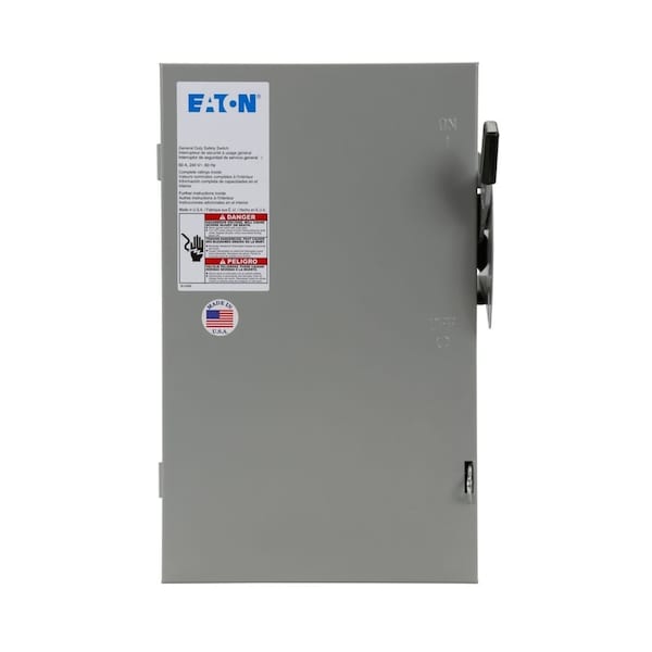 Eaton Safety Switch, Nonfusible, SPST, NEMA 1, Indoor, Steel DG222UGB ...